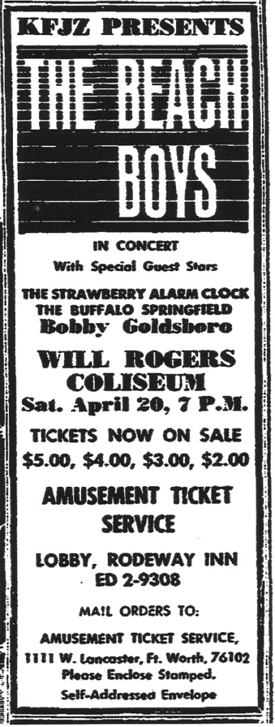 1968 - Beach Boys Gigs