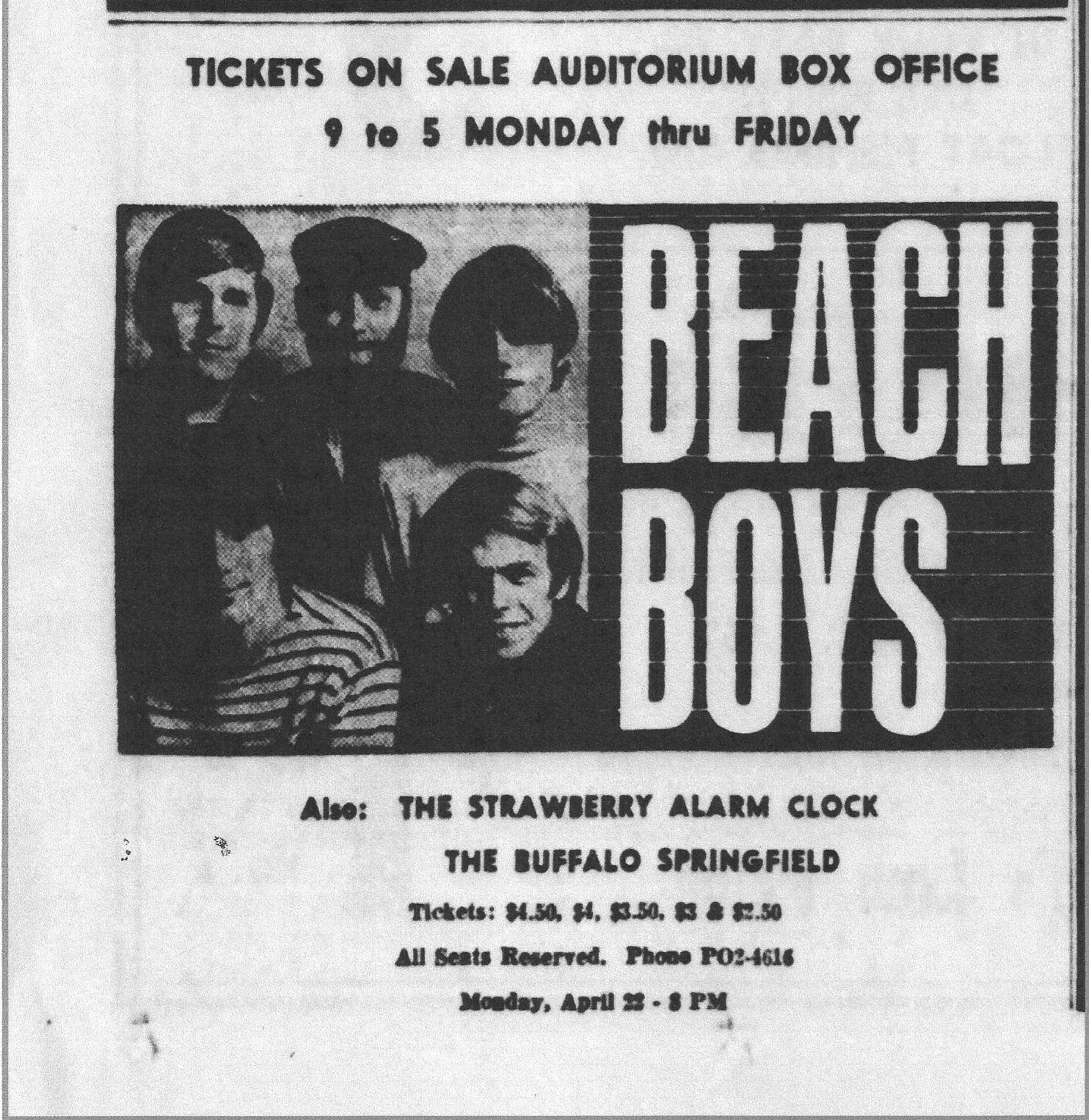 1968 - Beach Boys Gigs