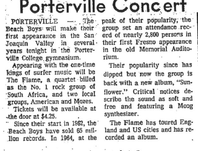 1971 - Beach Boys Gigs